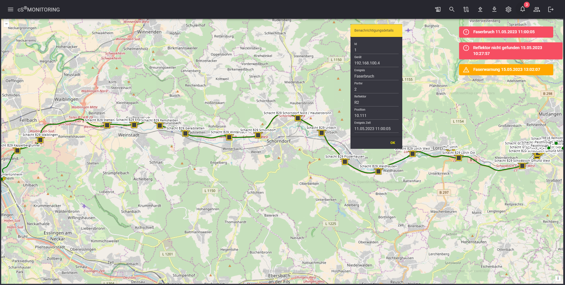 New version of our fibre monitoring software cSmonitoring released