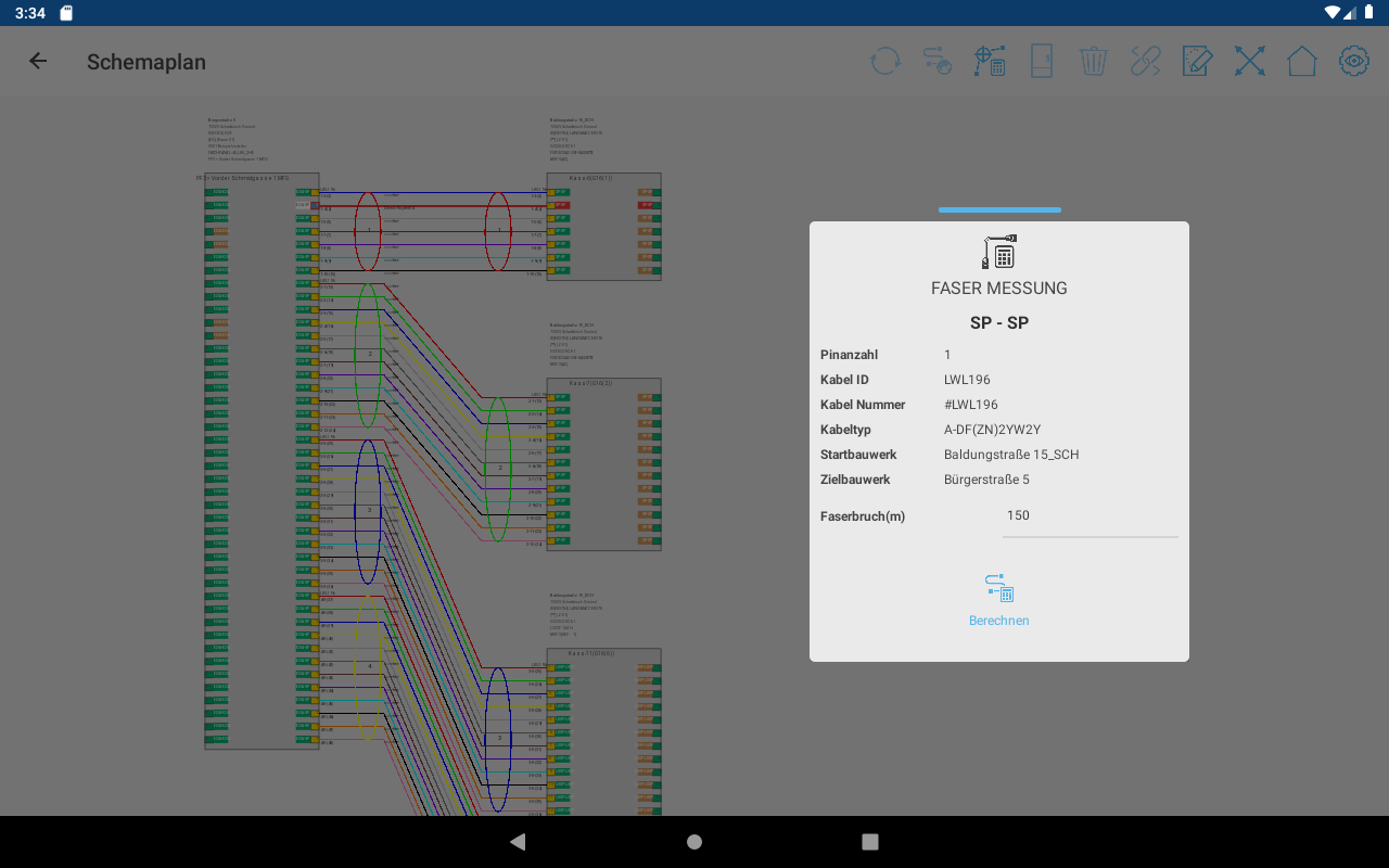cablescout mobile ermöglicht das Mitführen der Netzdokumentation